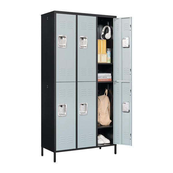Steelcube 35.5 Inch Wide Metal Large Employee Locker with 6 ...