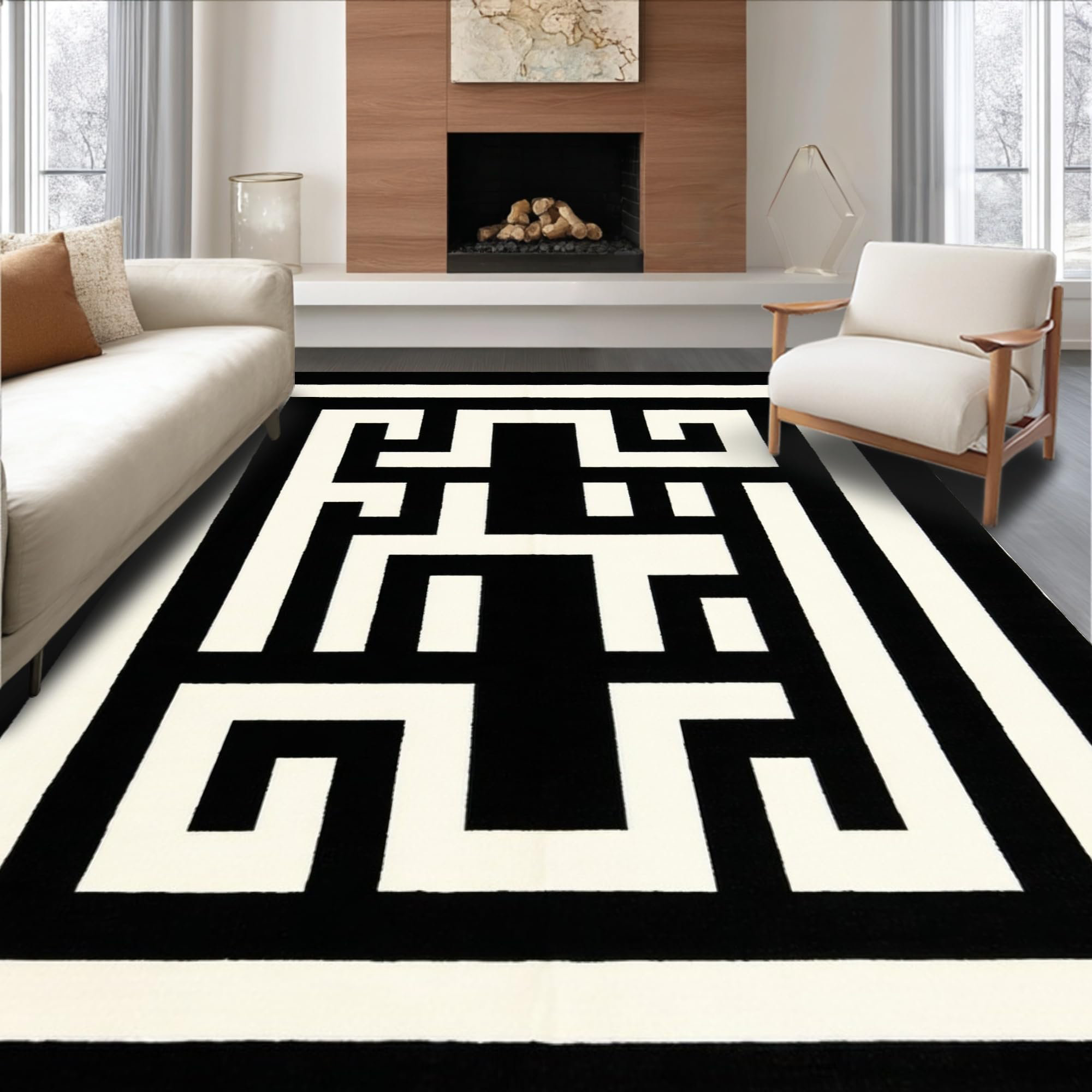 ODIKA Ultra Soft Area Rug, Non Slip, Stain Resistant, Washable Area ...