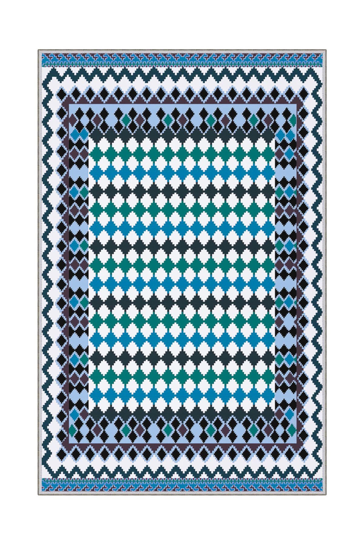 East Urban Home Abingd Argyle Machine Made Flatweave Polyester Area Rug ...
