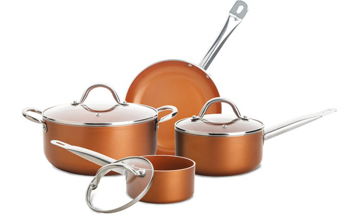 Culinary Edge 7 Piece Copper Cookware Set & Reviews | Wayfair