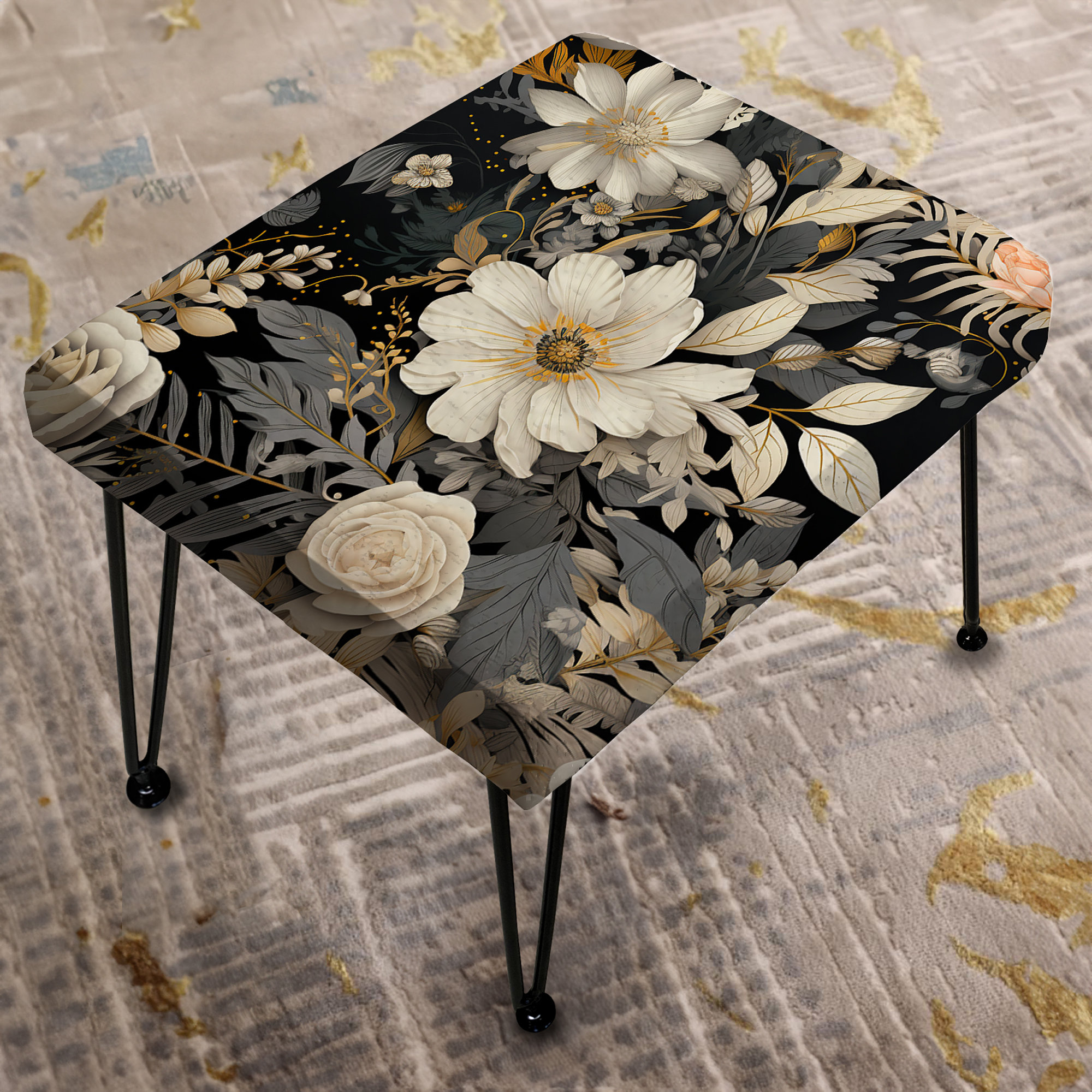 Design Art Urban Gypsy Boho Pattern - Boho Rectangle Ottoman | Wayfair