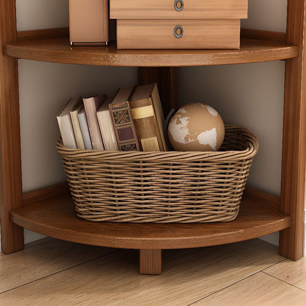 Rebrilliant Bamboo Corner Shelf 5/6 Rows – Space-Saving and Storage ...