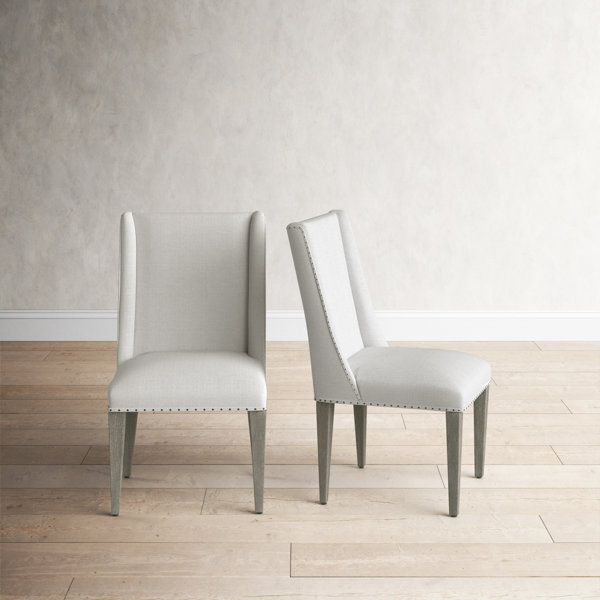 Tate Upholstered Swing Back Side Chair in White & Reviews | Birch Lane