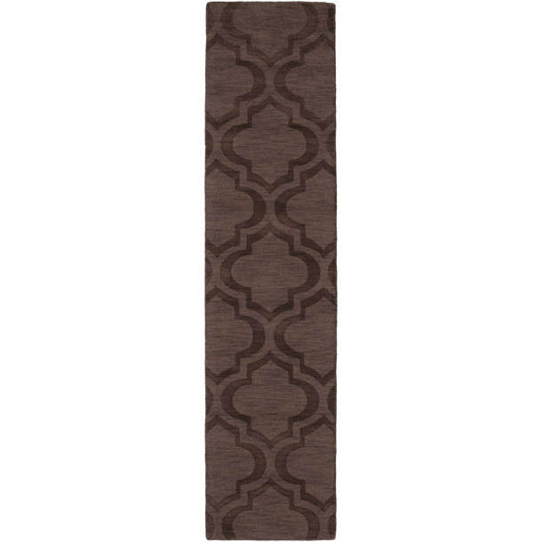 Wrought Studio Zora Handmade Hand Loomed Wool Taupe/Lavender Rug ...