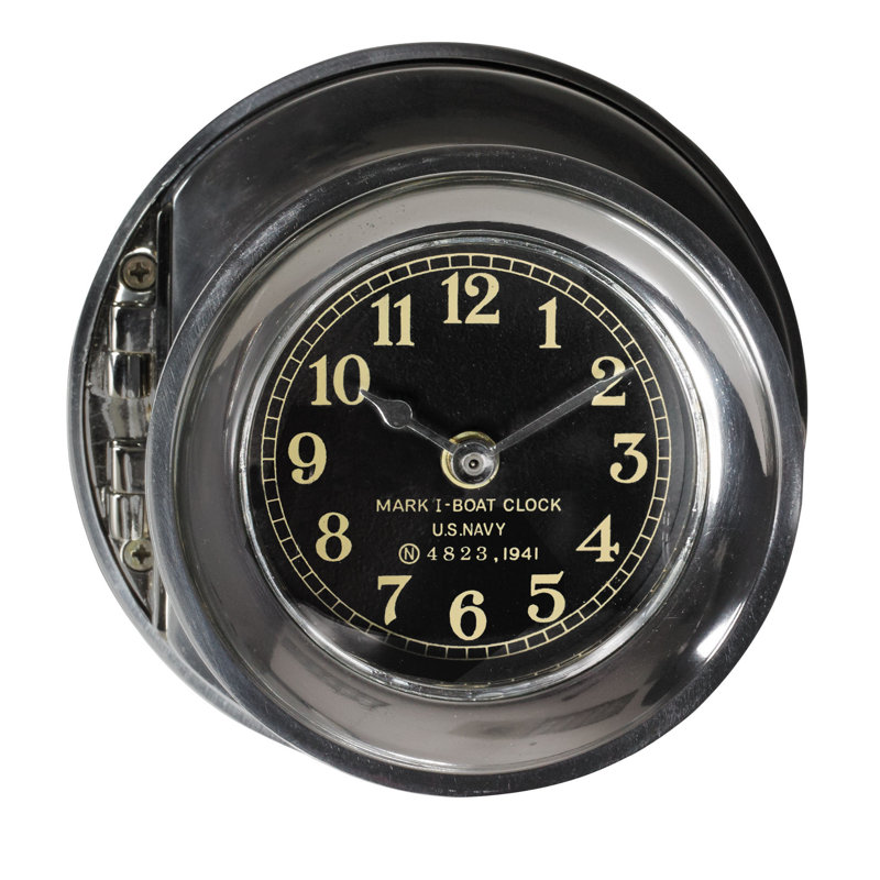 Breakwater Bay Sela Navy 6.25" Wall Clock | Wayfair