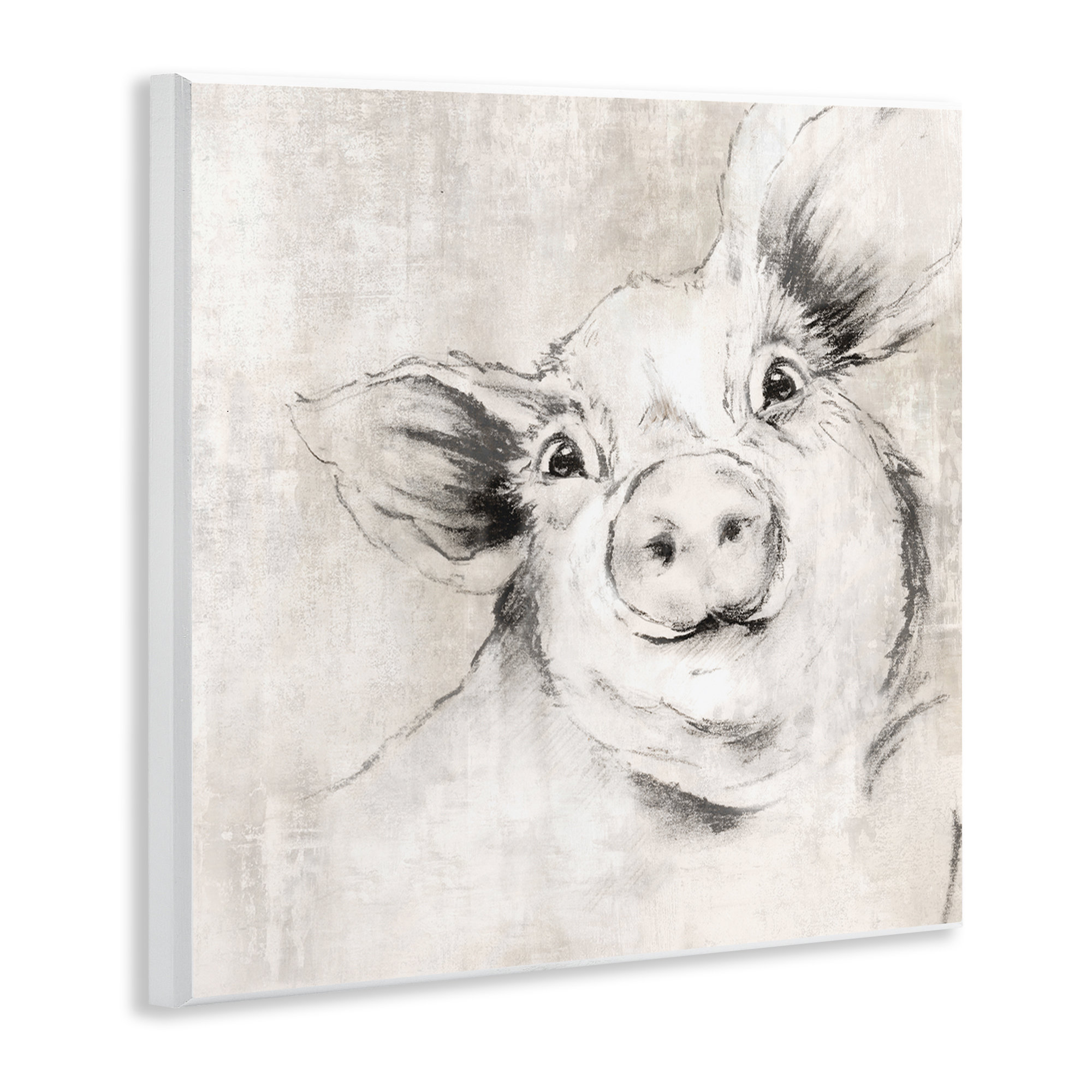 Ebern Designs Pig Sketch Impression Wall Plaque Art by Eli Jones | Wayfair