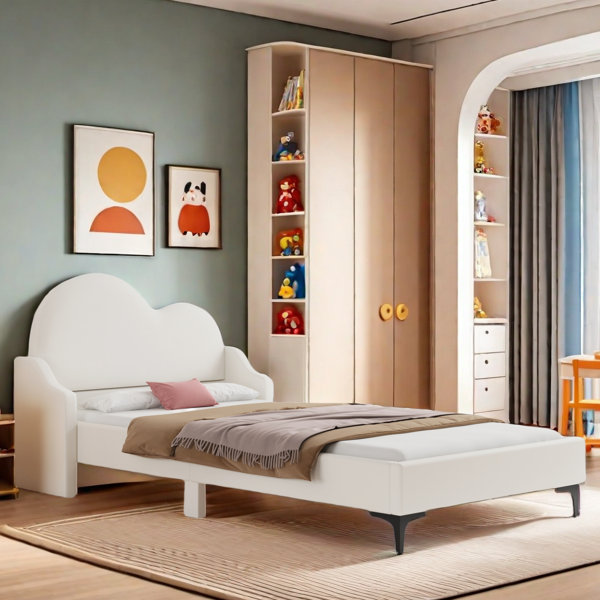 Disney Upholstered Platform Bed With Cloud-shaped Headboard | Wayfair