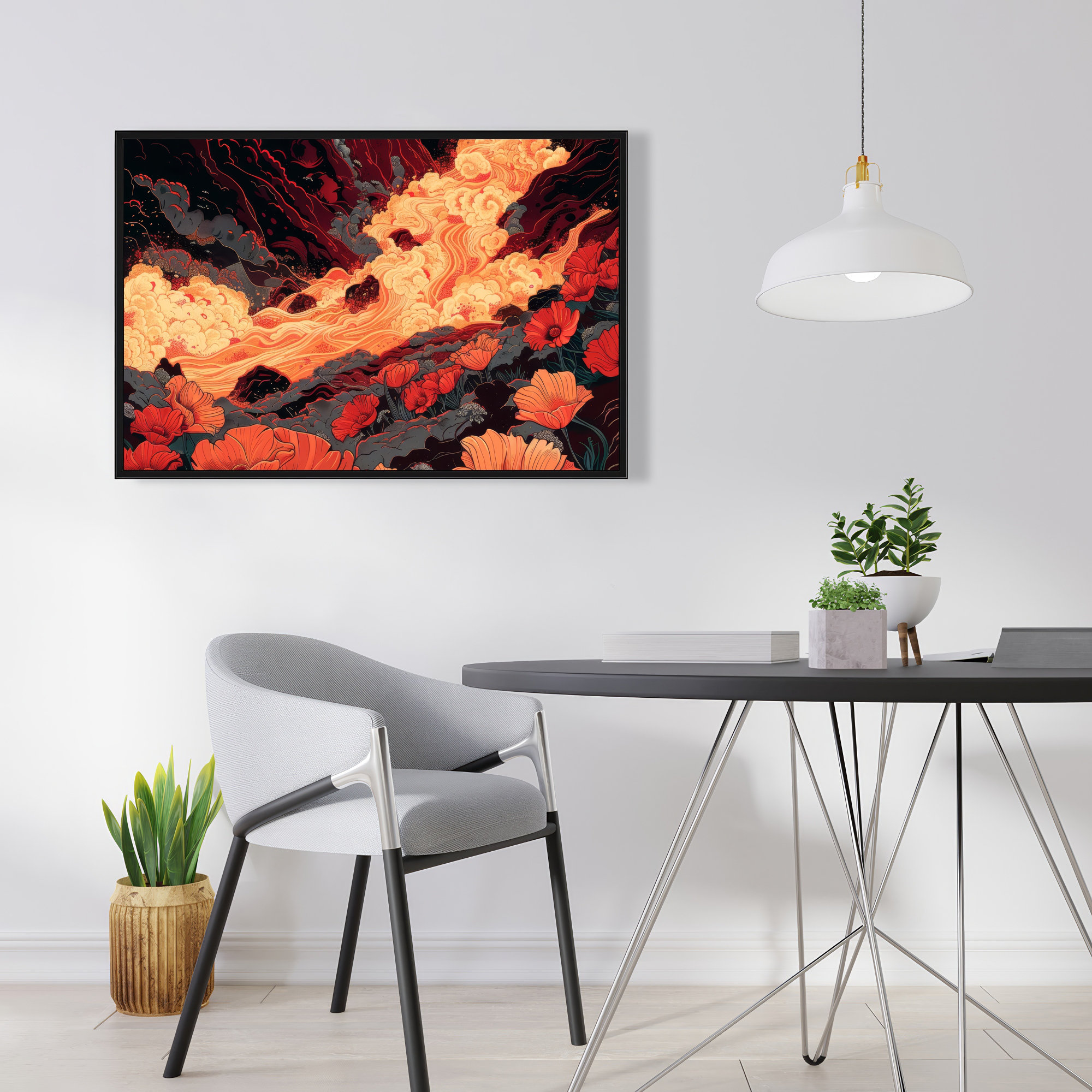 Winston Porter The big burn - Framed canvas | Wayfair