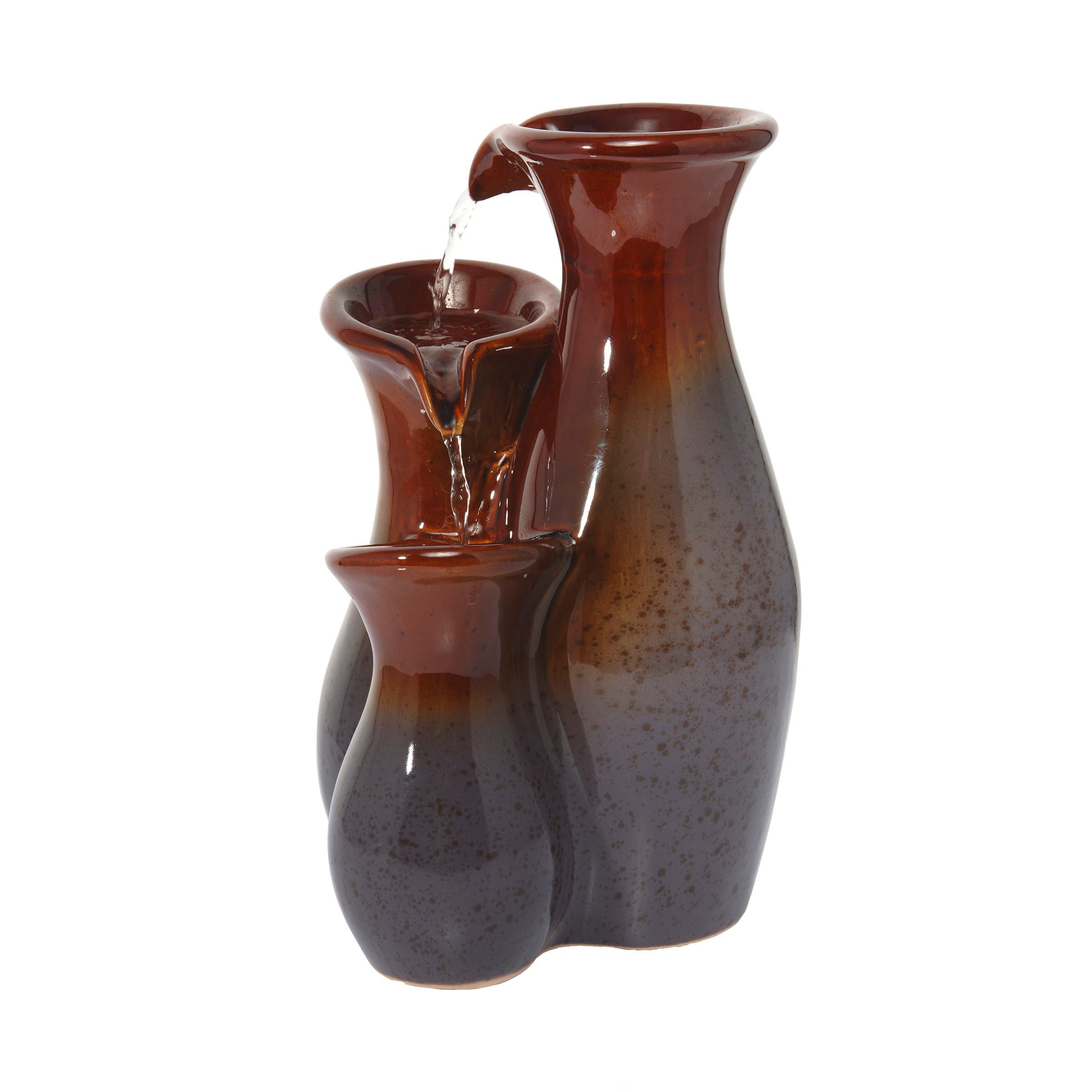 Red Barrel Studio® Tiered Ceramic Vase Tabletop Fountain - Indoor ...