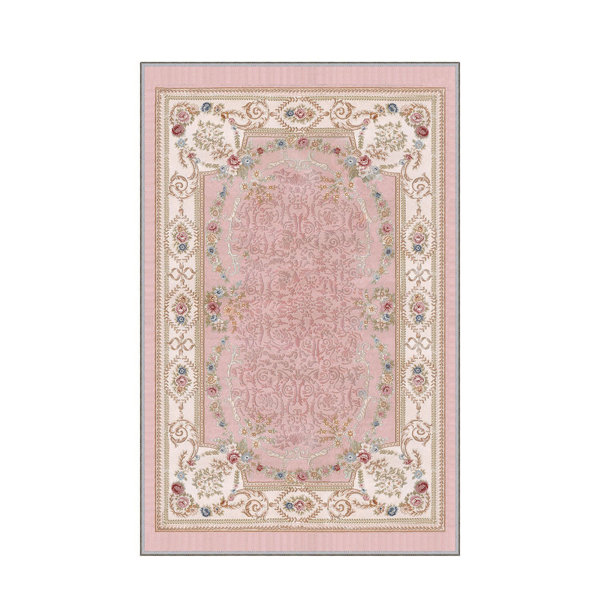 Bless international Flatweave Performance Pink Rug | Wayfair