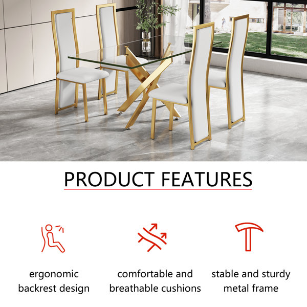 Mercer41 Luxury Velvet Upholstered Dining Chairs - Modern Design ...