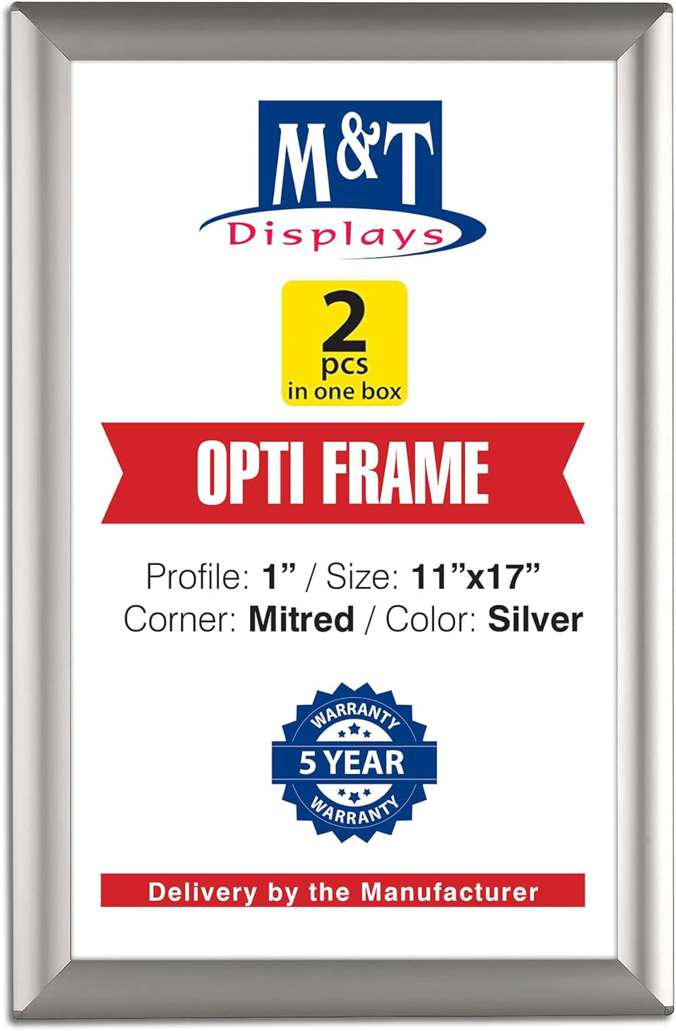 MT Displays M&T Displays Aluminum Lockable Snap Frame, 1.25" Profile ...