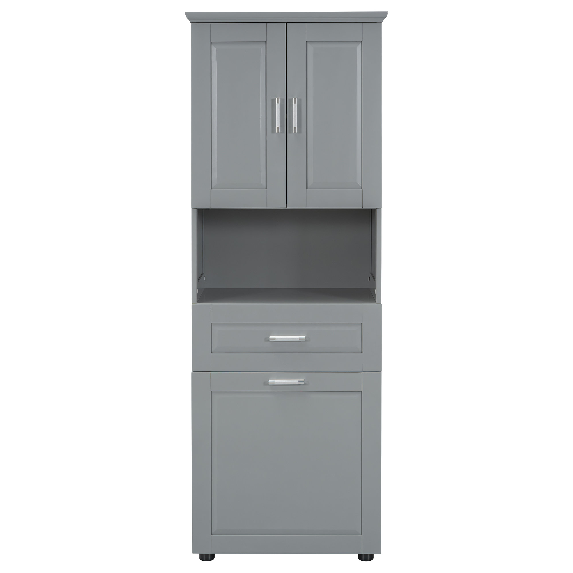 Lark Manor Upper Storage Bathroom Cabinet With Tilt-Out Laundry Basket ...