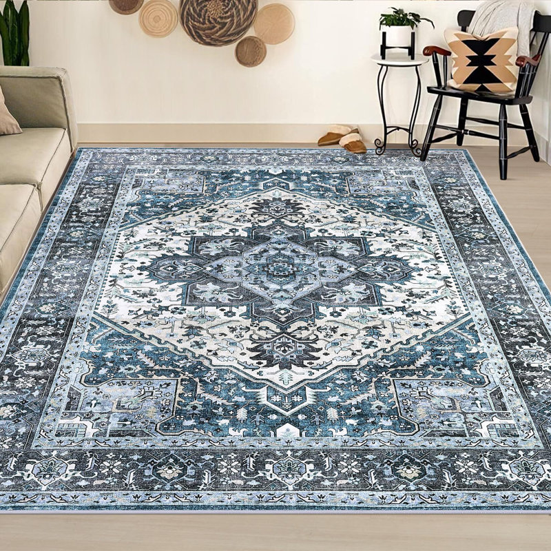 Bungalow Rose Washable Rugs 9X12 Rug Vintage Rugs For Bedroom | Wayfair