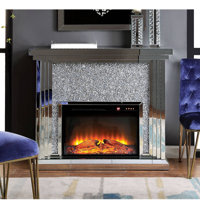 Silver Electric Fireplaces & Stoves You'll Love | Wayfair