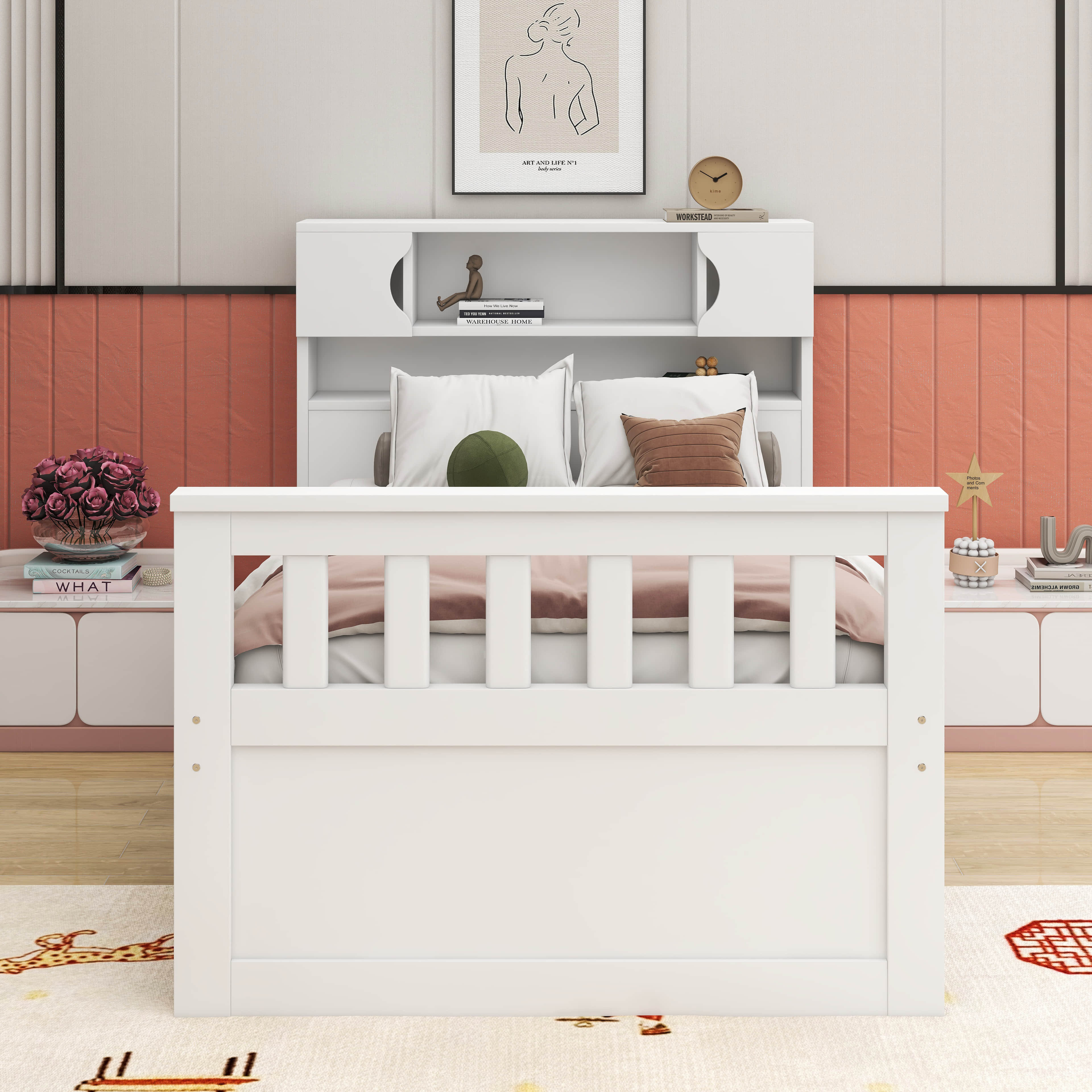 Lark Manor™ Twin Size Captain Platform Bed Frame With Bookcases ...