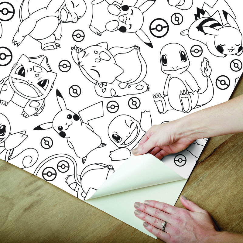 Room Mates Pokémon Peel & Stick Wallpaper | Wayfair
