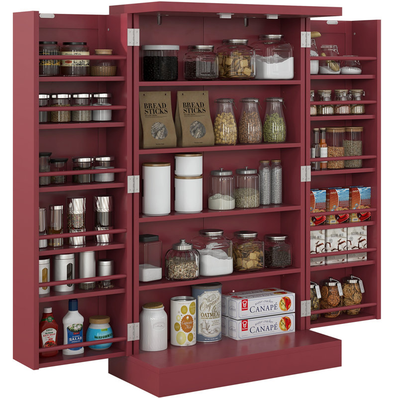 Lark Manor™ Kitchen storage locker, freestanding cupboard, double door ...