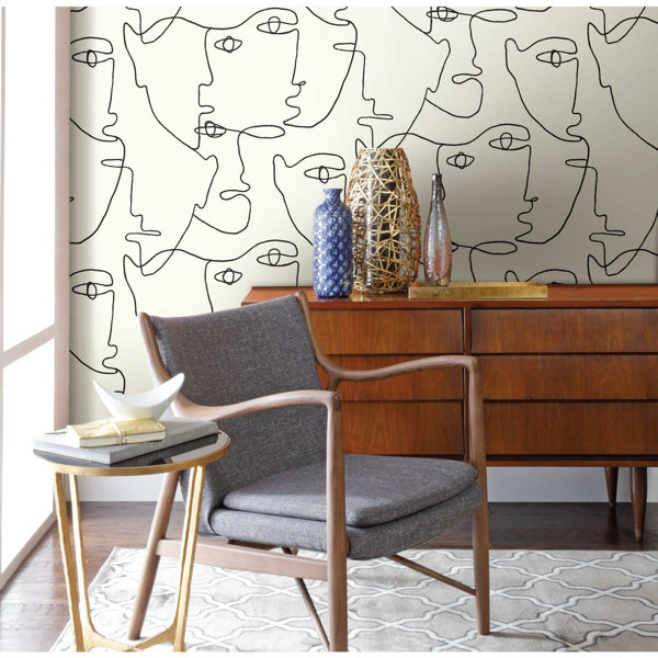 York Wallcoverings Peel & Stick Abstract Roll & Reviews | Wayfair