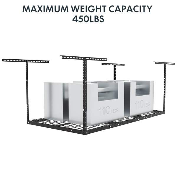 Rebrilliant Maryorie Steel Height -Adjustable Ceiling Mounted Rack ...