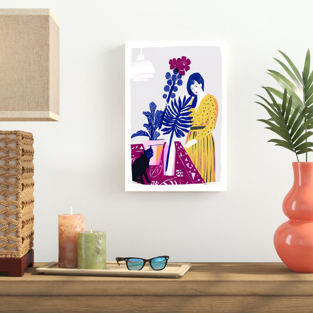 Bay Isle Home™ Cute Plant Lady Print On Canvas - Wayfair Canada