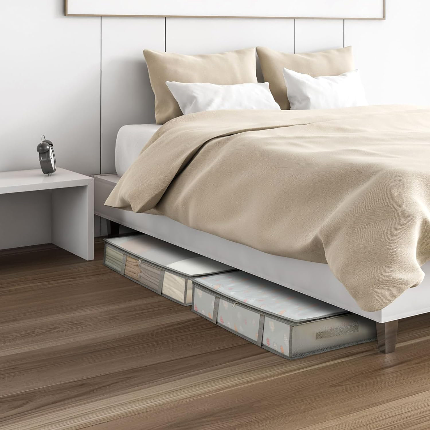 Rebrilliant 4 Packs Under Bed Storage Containers Bins, Humid-Proof ...