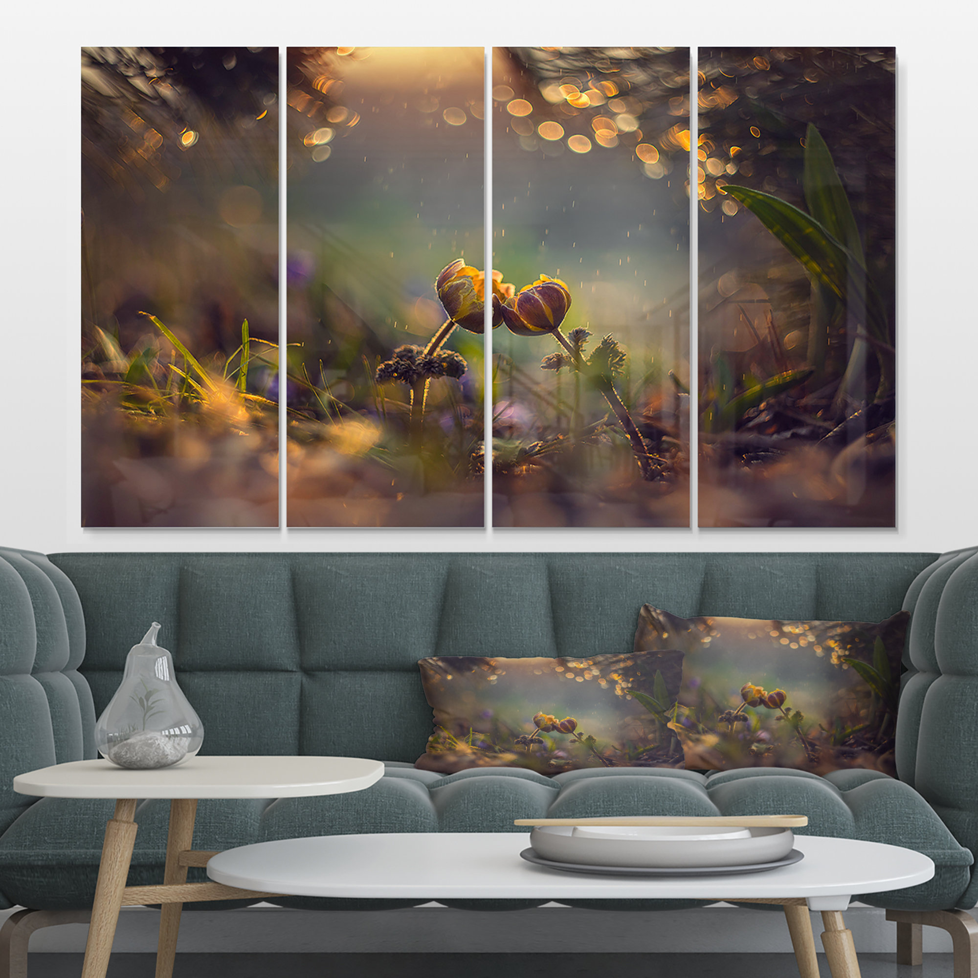 East Urban Home Two Spring Flowers - Multipanel Floral Photography ...