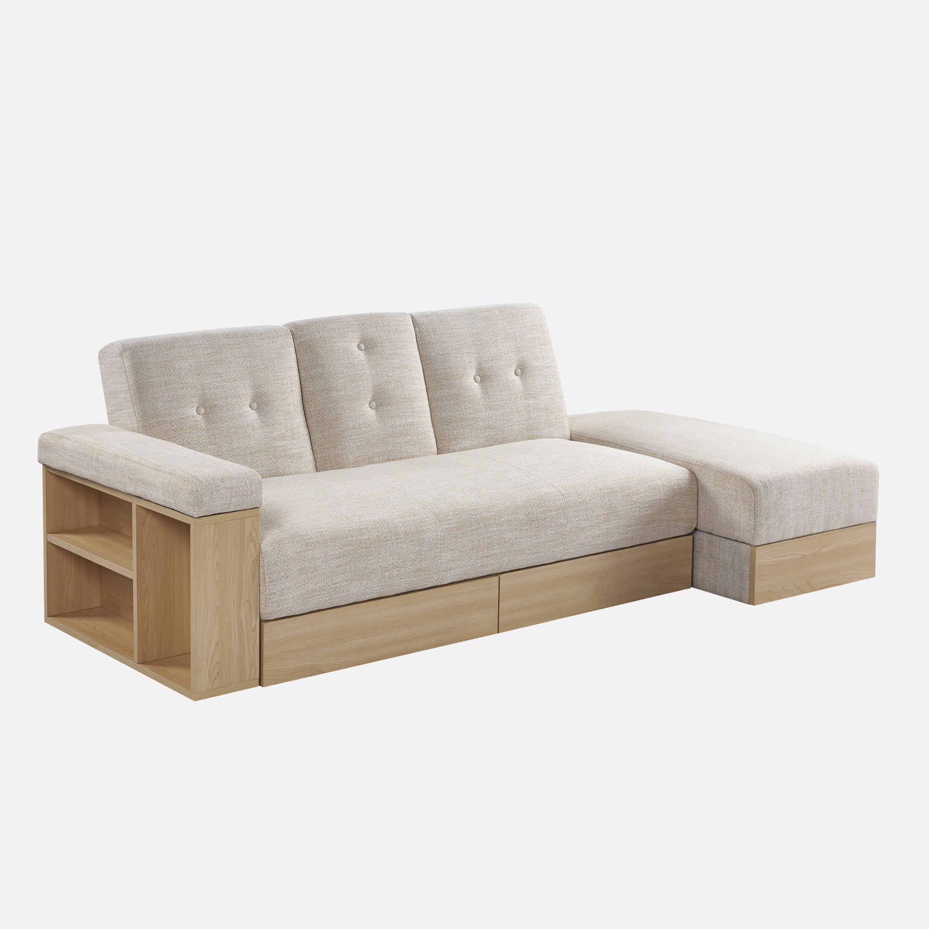 Latitude Run® 82.3'' Multi-Functional Sofa with Storage Box and Drawer ...