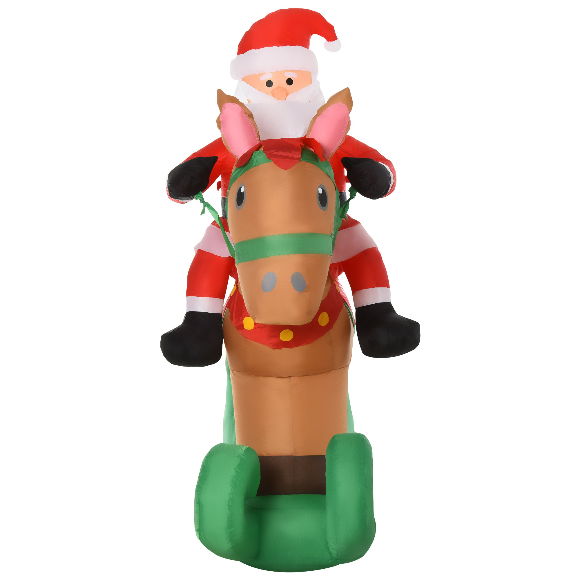 The Holiday Aisle® Santa Claus Riding Rocking Horse Christmas ...