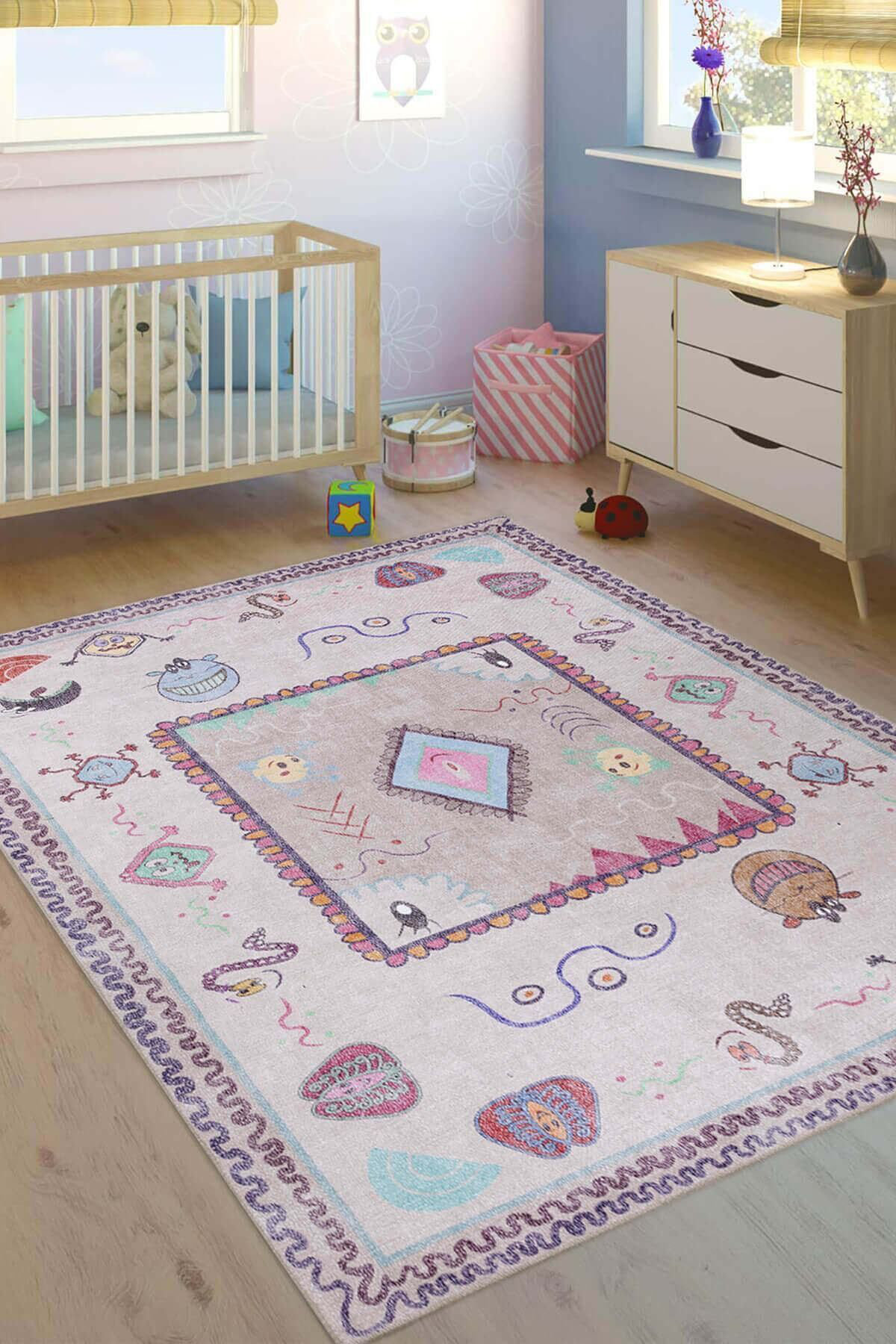 Foundry Select Woven Base Decorative Pink Kids' Rug | Wayfair
