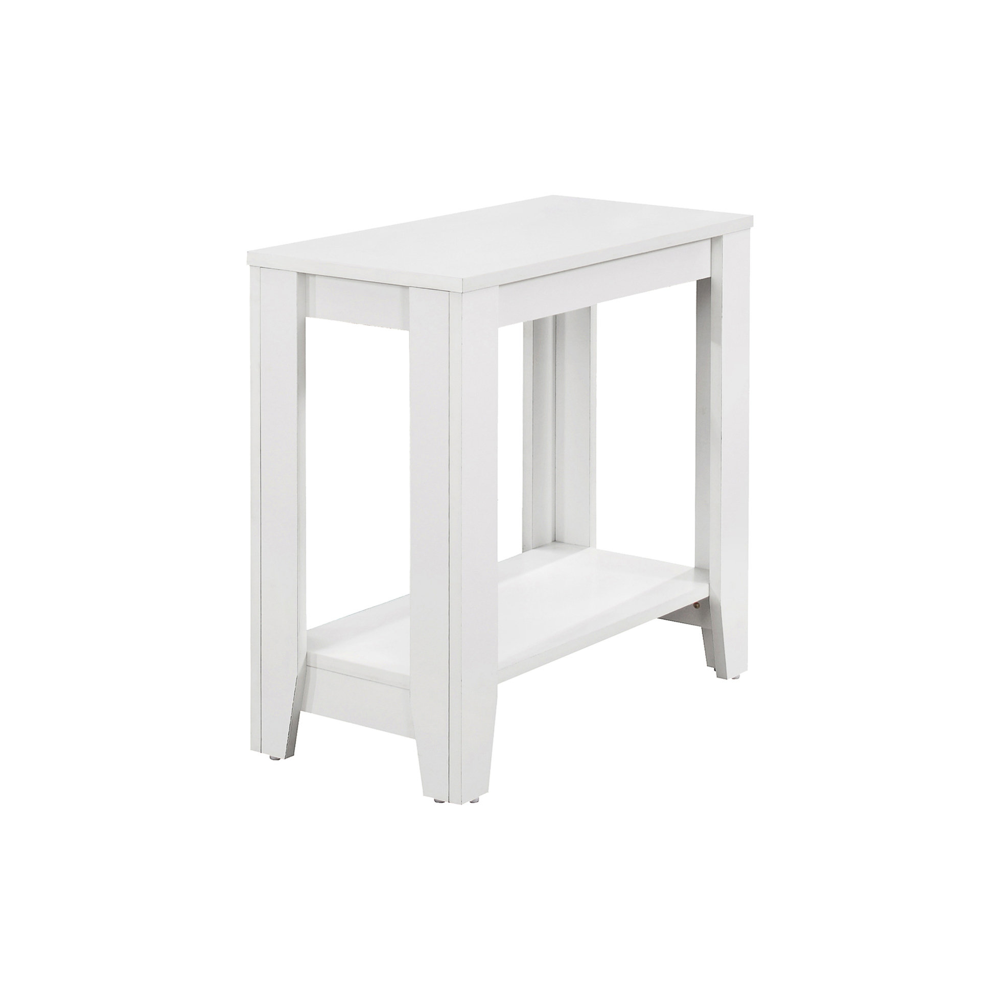 Ebern Designs Transitional Accent Table In White For Bedroom Bedside ...