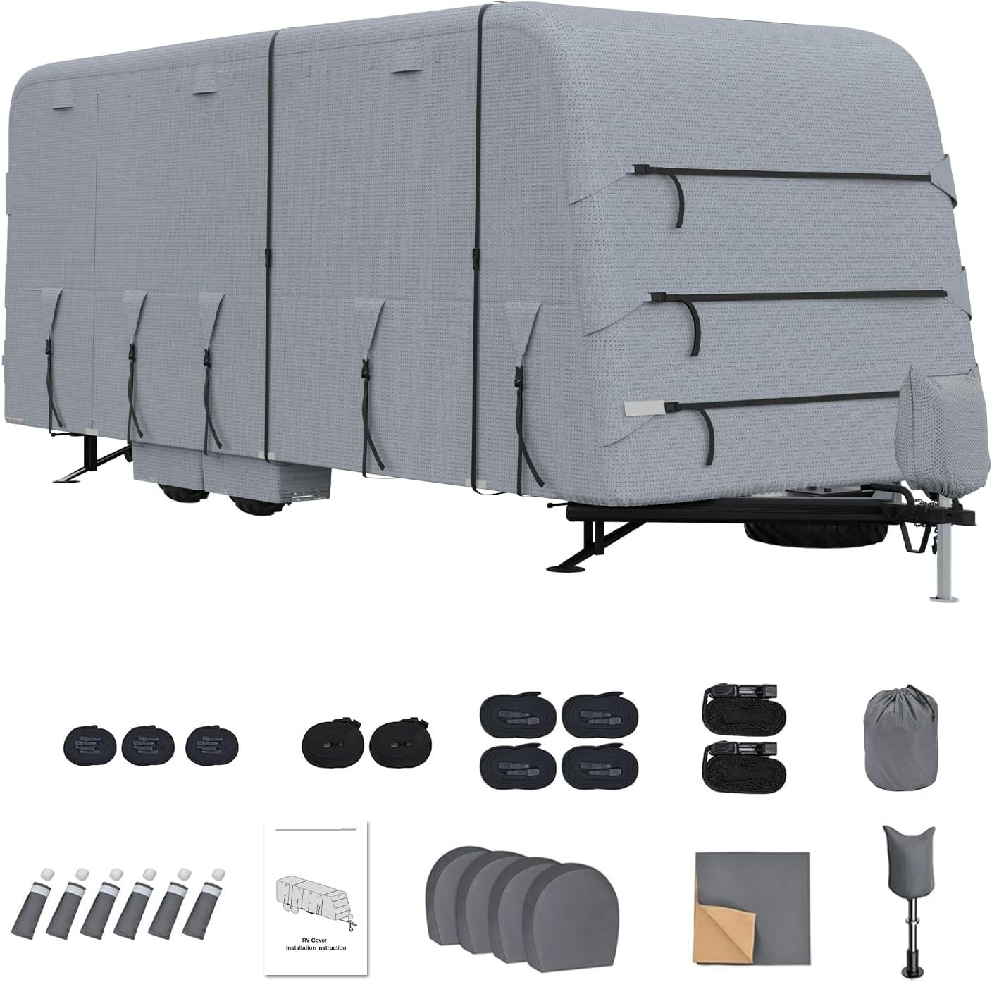 gaomon Heavy Duty Extra-Thick Upgraded RV Travel Trailer Cover With ...