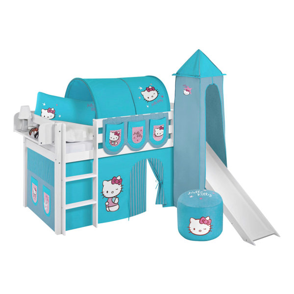 Lilokids Hello Kitty Single Mid Sleeper Bed with Textile Set | Wayfair.ie