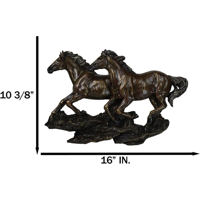 Millwood Pines Rustic Western Running Horses On Grasslands Wall ...