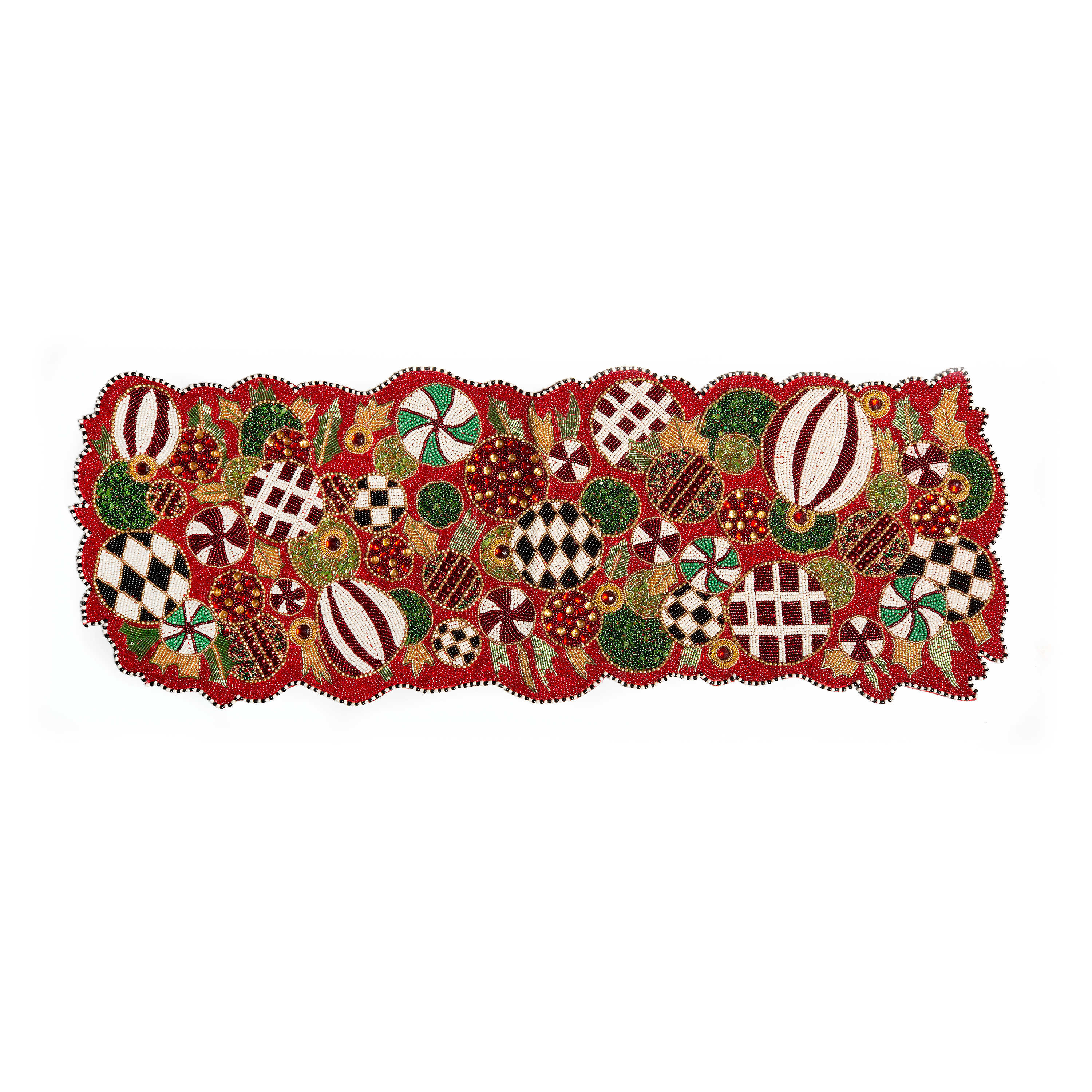 MacKenzie-Childs Jolly Ornaments Table Runner | Perigold