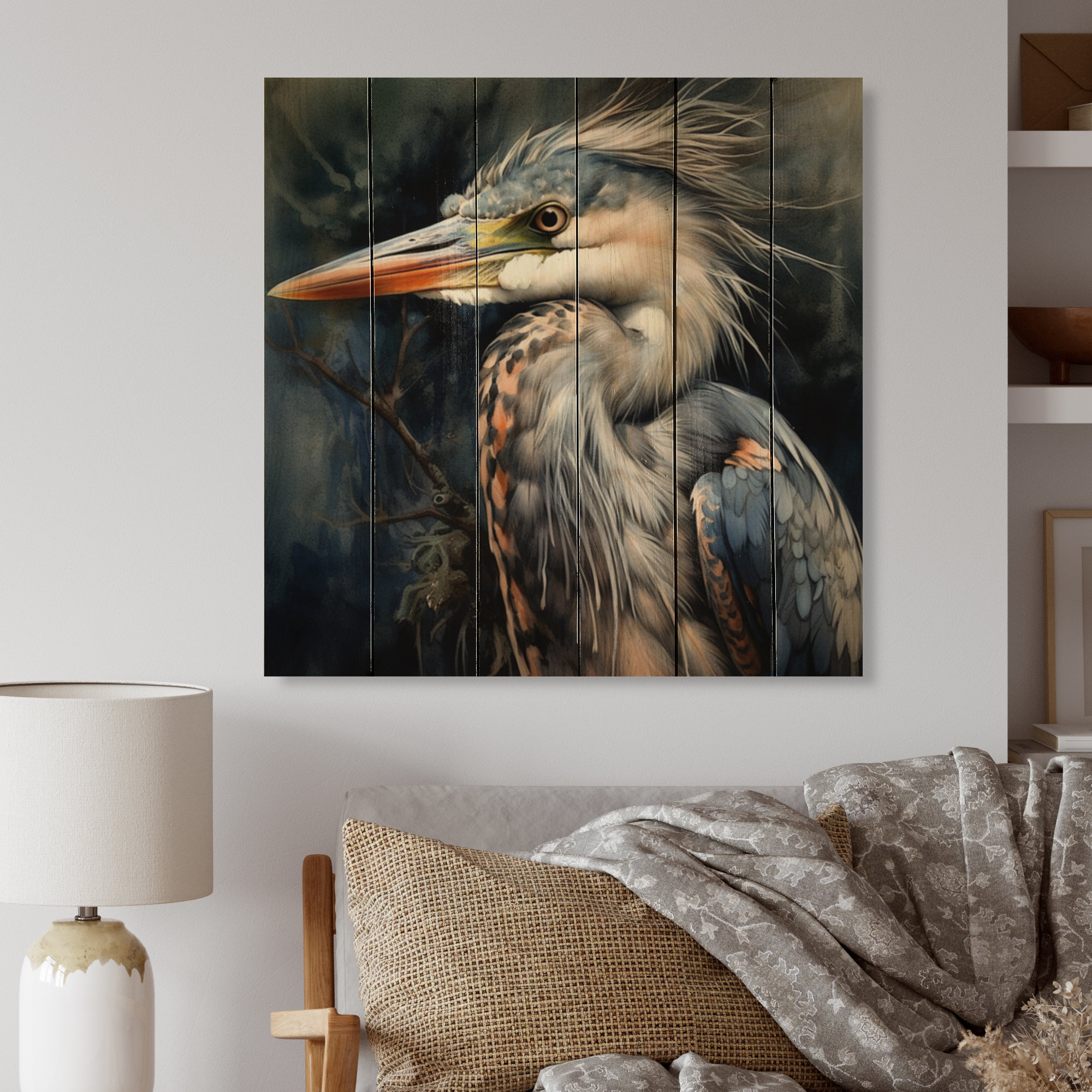 Rosecliff Heights Graceful Heron Waterbird III - Animals Print on ...