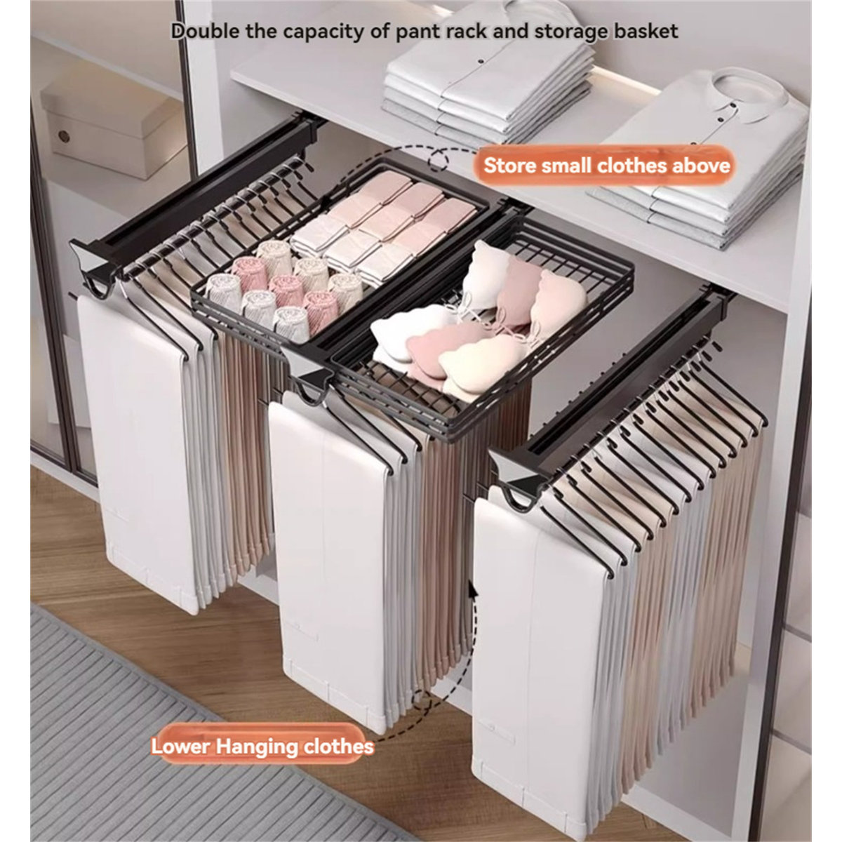 Thrones Designs Aluminum Alloy Retractable Pants Rack And Clothes ...