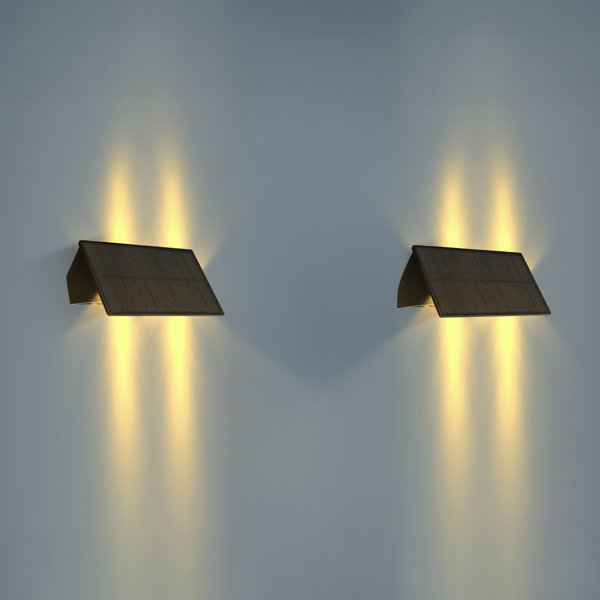 Ebern Designs Solar Bi-Directional Minimal LED Wall Light & Reviews ...
