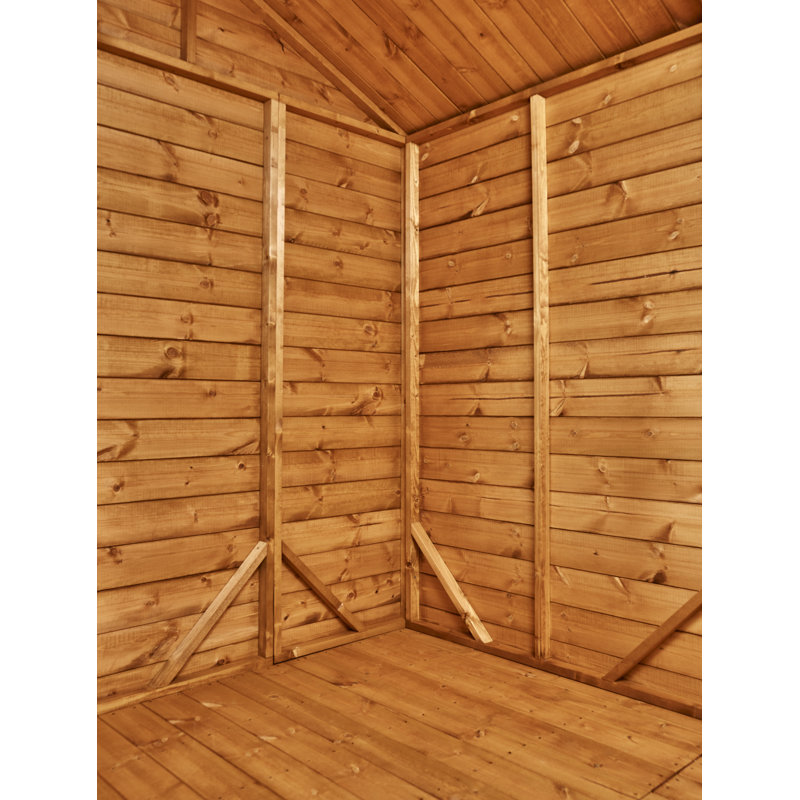 Powersheds 14 x 10ft Timber Tongue & Groove Garden Shed, Double Doors ...