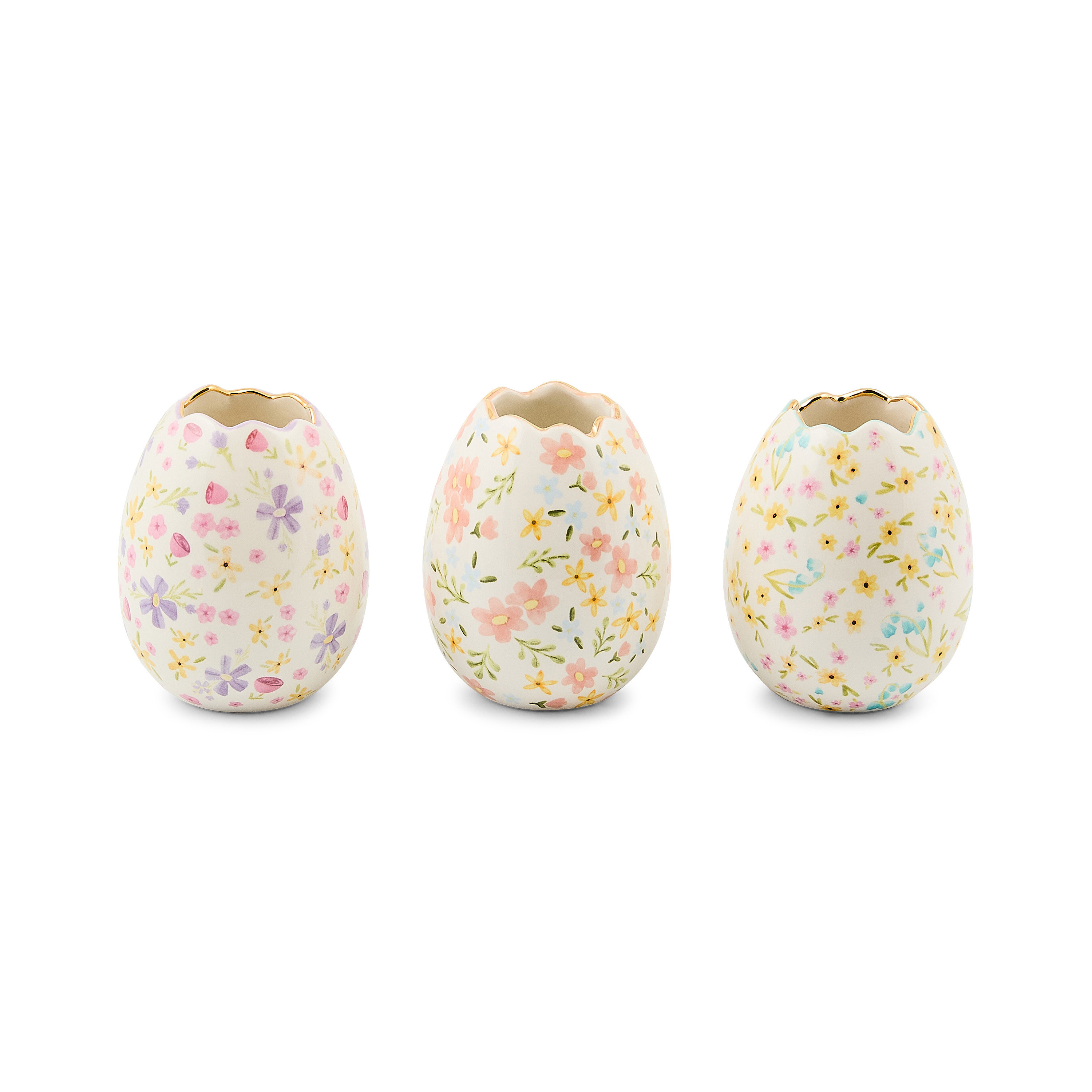 MacKenzie-Childs Posie Patch Ceramic Egg Vases | Perigold