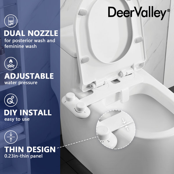 DeerValley Elongated Toilet Seat Bidet | Wayfair