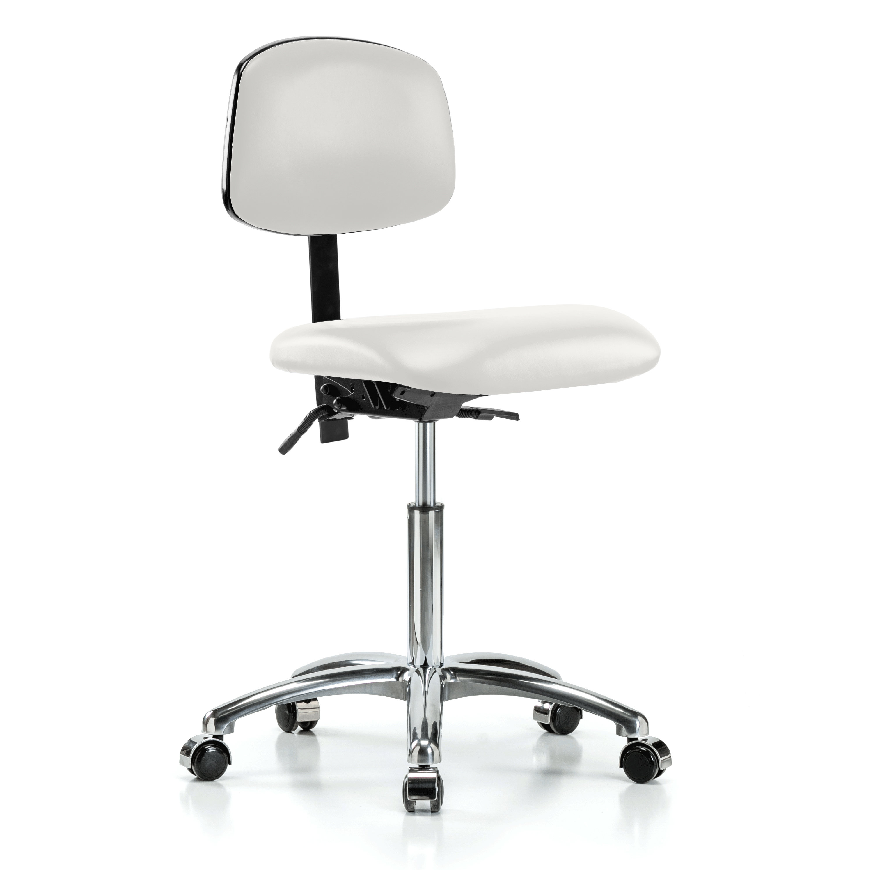 Perch Chairs & Stools PERCH Chrome Laboratory Chair with Adjustable ...