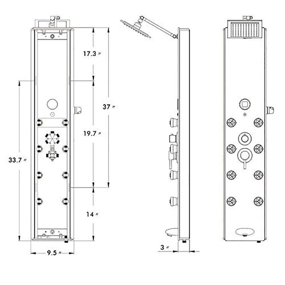 BathSelect Elegant Oil-Rubbed Bronze Stainless Steel Rainfall Shower ...