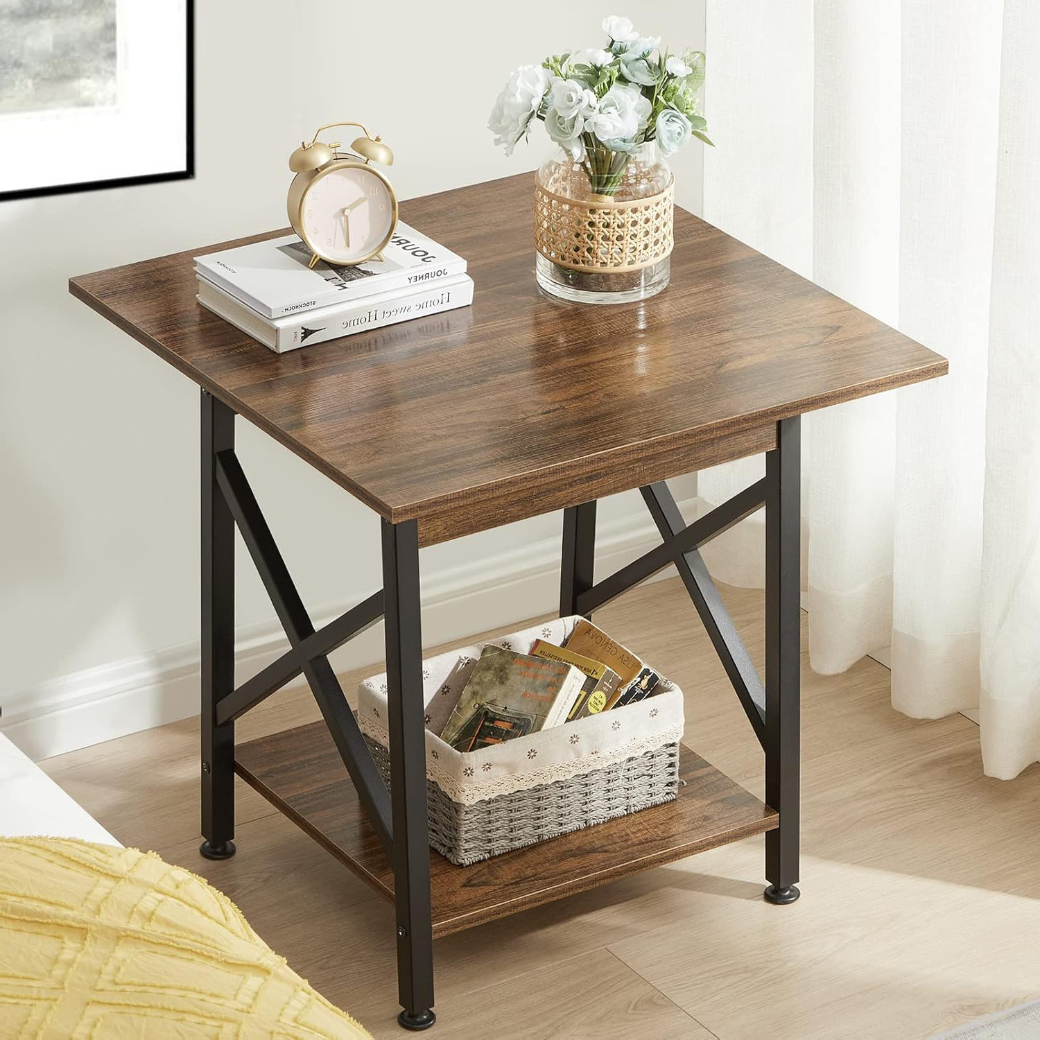 Ameriwood 24 inch Industrial Design Side Table with Storage Shel - Wayfair Canada
