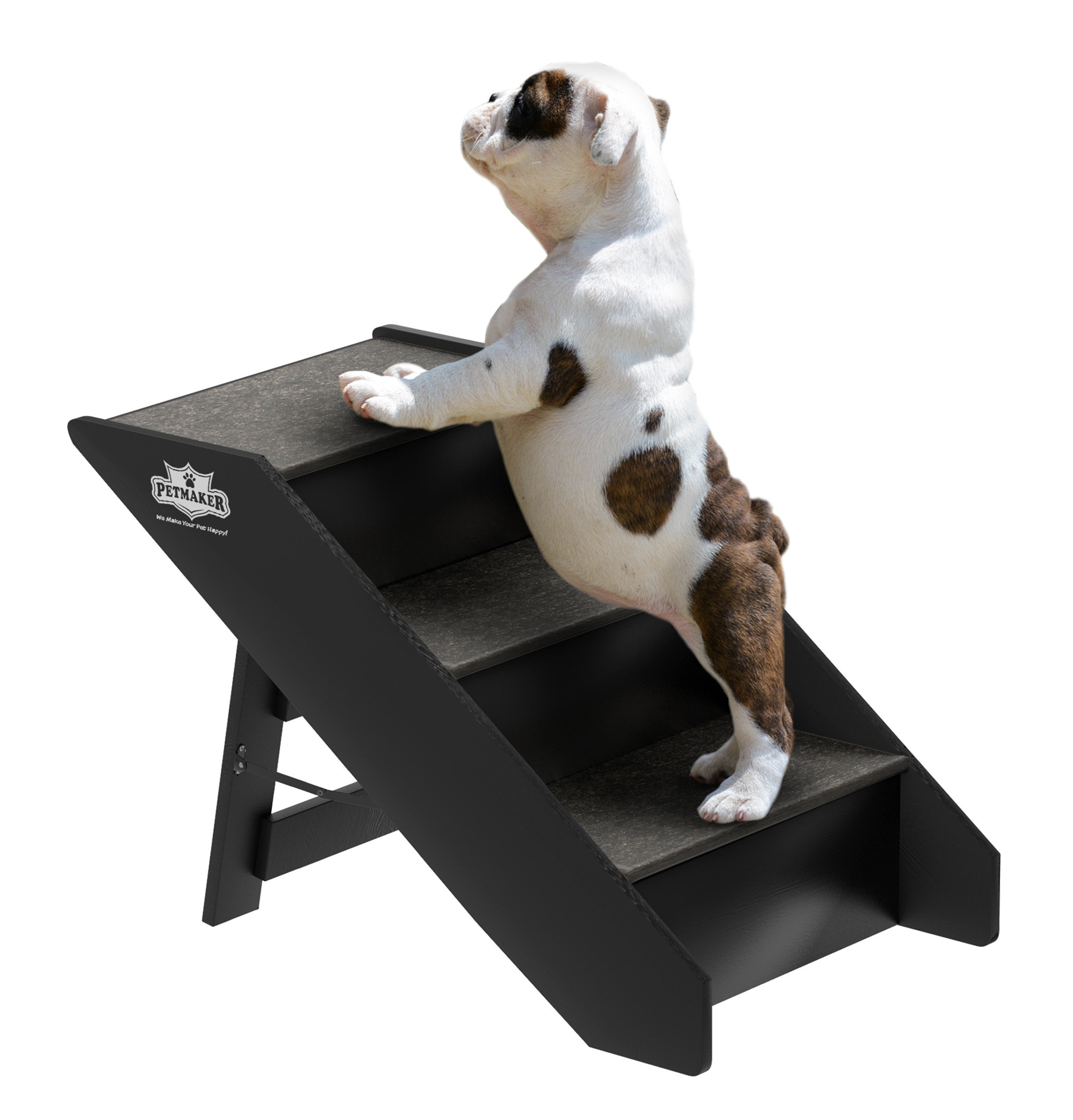 Petmaker PETMAKER 4-Step Folding Cat and Dog Stairs, Grey & Reviews ...