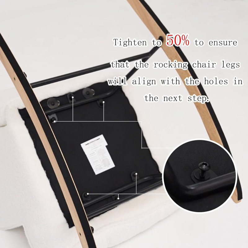 George Oliver Nursery Rocking Chair Teddy, Upholstered Glider Rocker ...