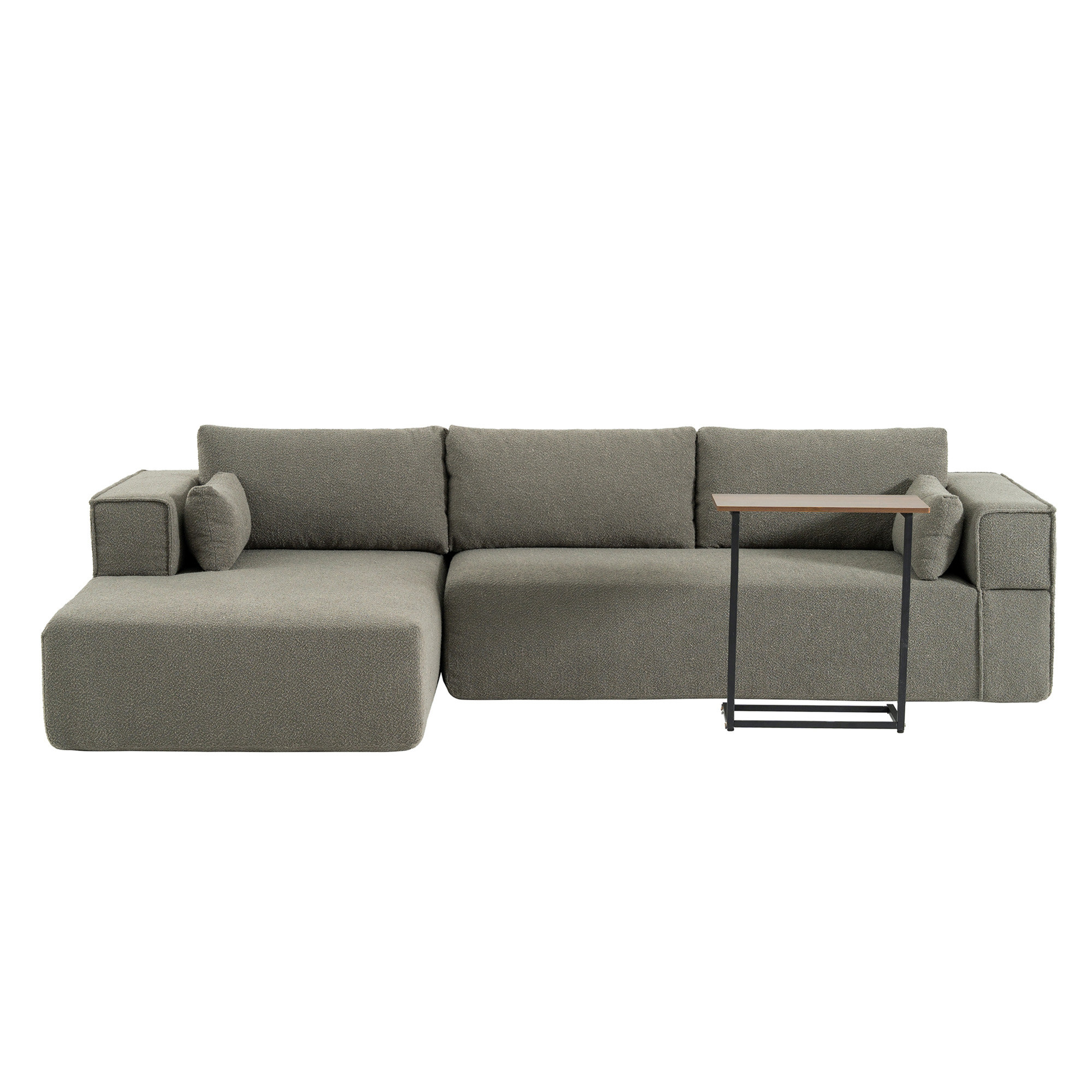 Latitude Run® 112"Modular Sectional Sofa With Free Side Table,Wide Seat ...