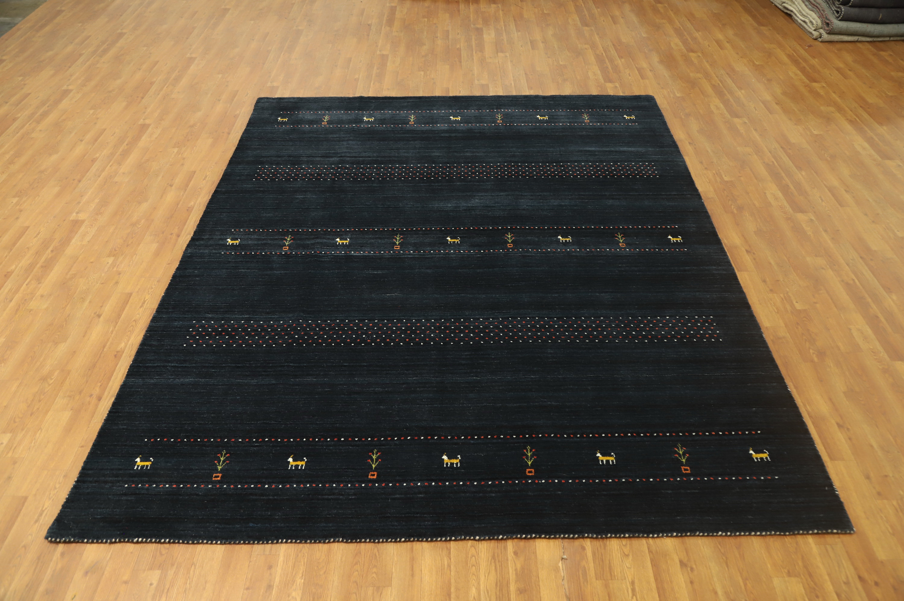 Foundry Select Little Animals Gabbeh Style Handmade Area Rug 8x10 | Wayfair