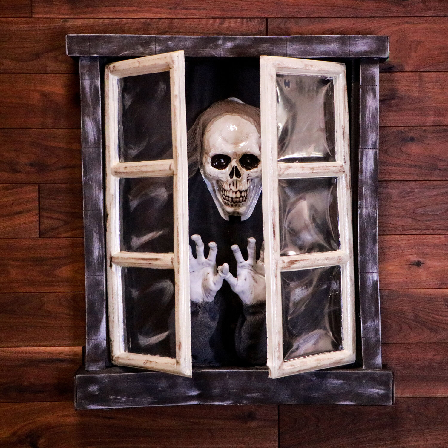 Haunted Hill Farm Animated Window with Skeleton Figurine | Wayfair