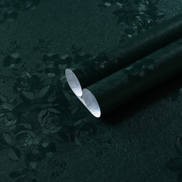 Lark Manor™ Green Floral Textured Peel And Stick Wallpaper, Self ...